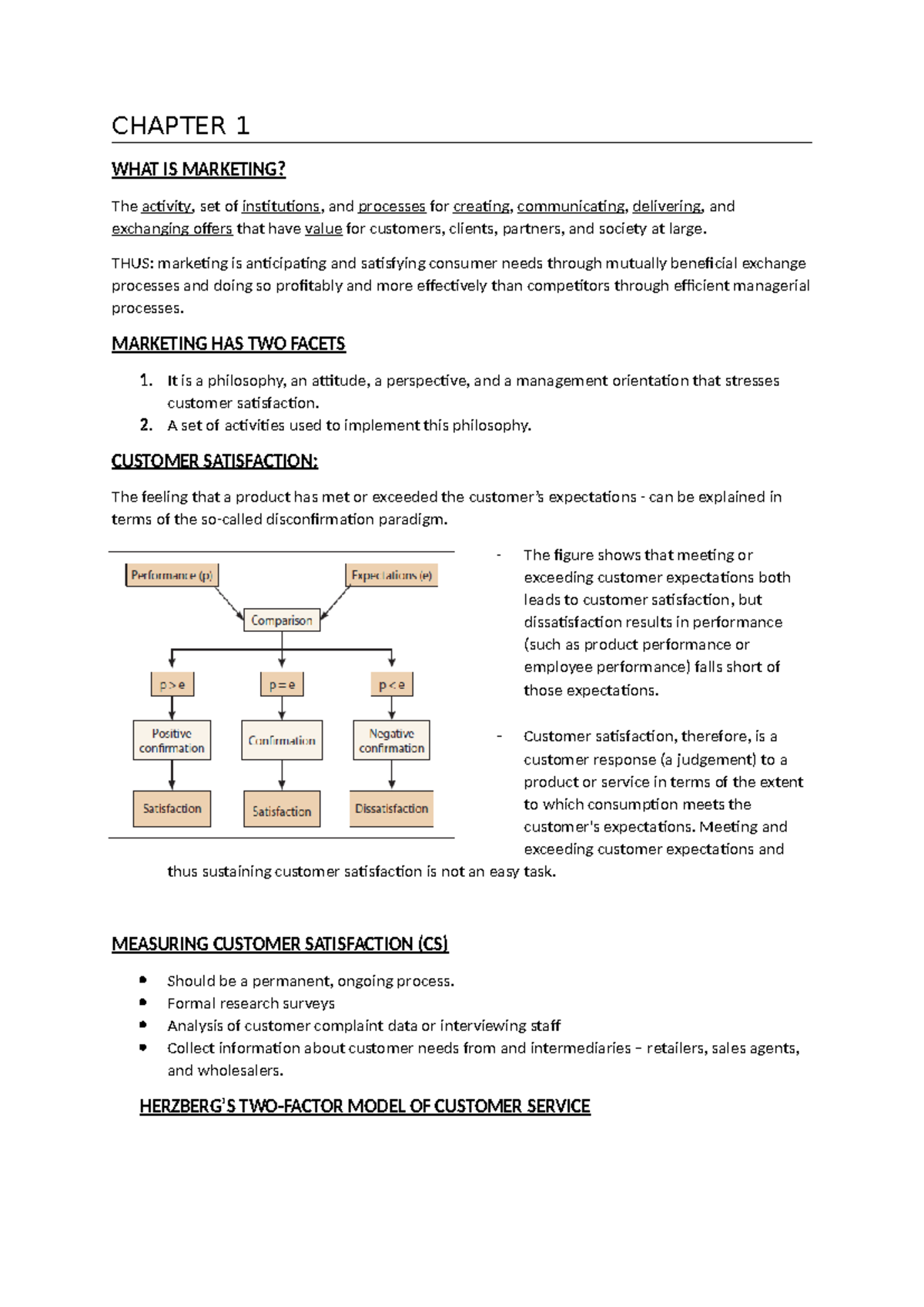 Chapter 1 - marketing 214 - CHAPTER 1 WHAT IS MARKETING? The activity ...