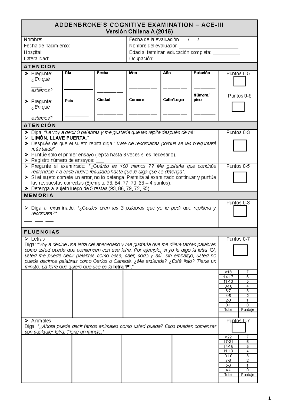 ACE III - test - ADDENBROKE’S COGNITIVE EX AMI NATION – ACE-III Versión ...