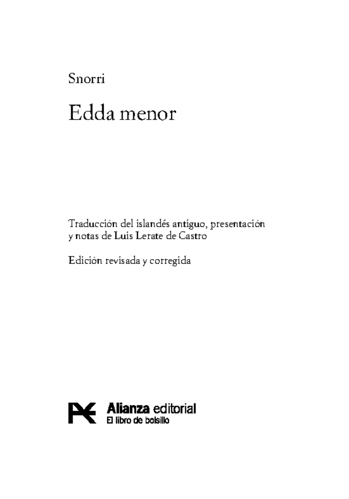 Edda-menor - mitologia nordica - Snorri Edda menor Traducción del islandés antiguo, presentación ...