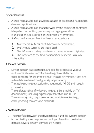 Multimedia system tutorial 4 answers - BSc (Hones) in Information ...