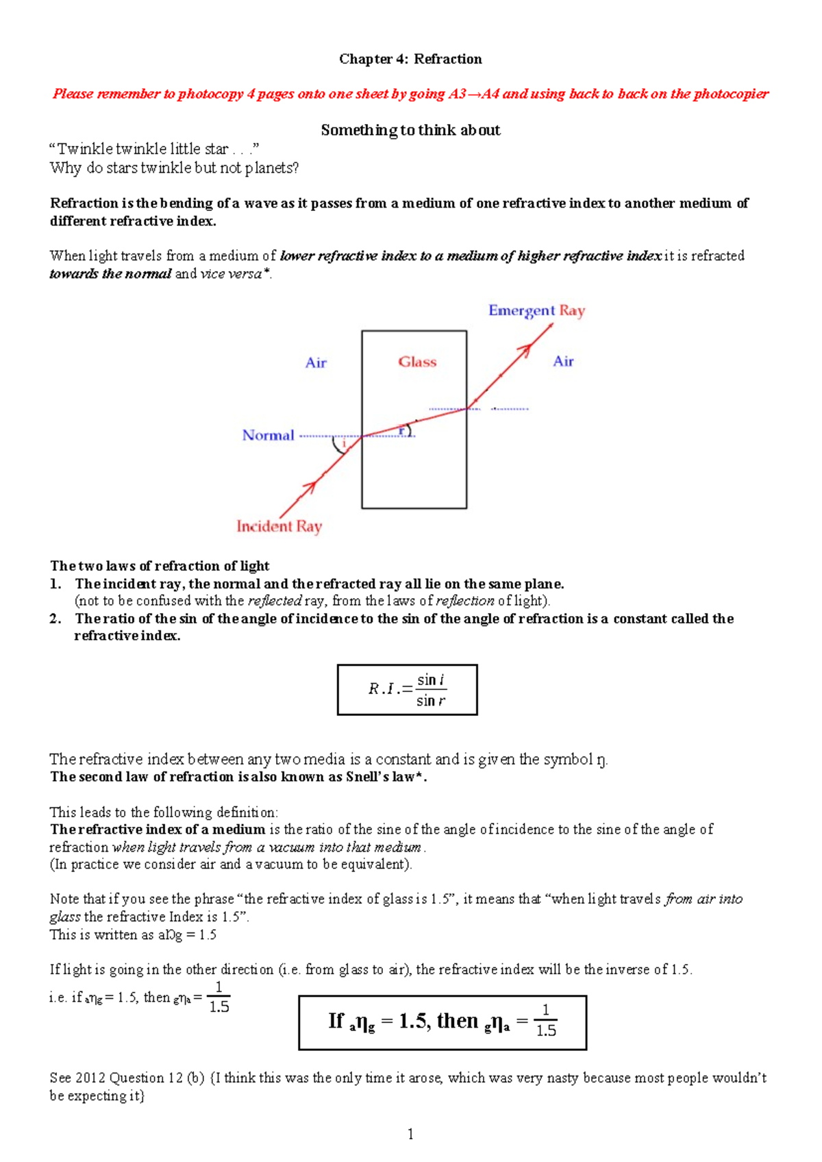 4. Refraction - good source of information godly - Chapter 4 ...