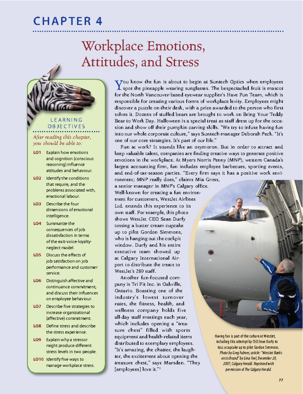 Chapter 2 Workplace emotions attitude and stress - Chapter 4 Workplace ...