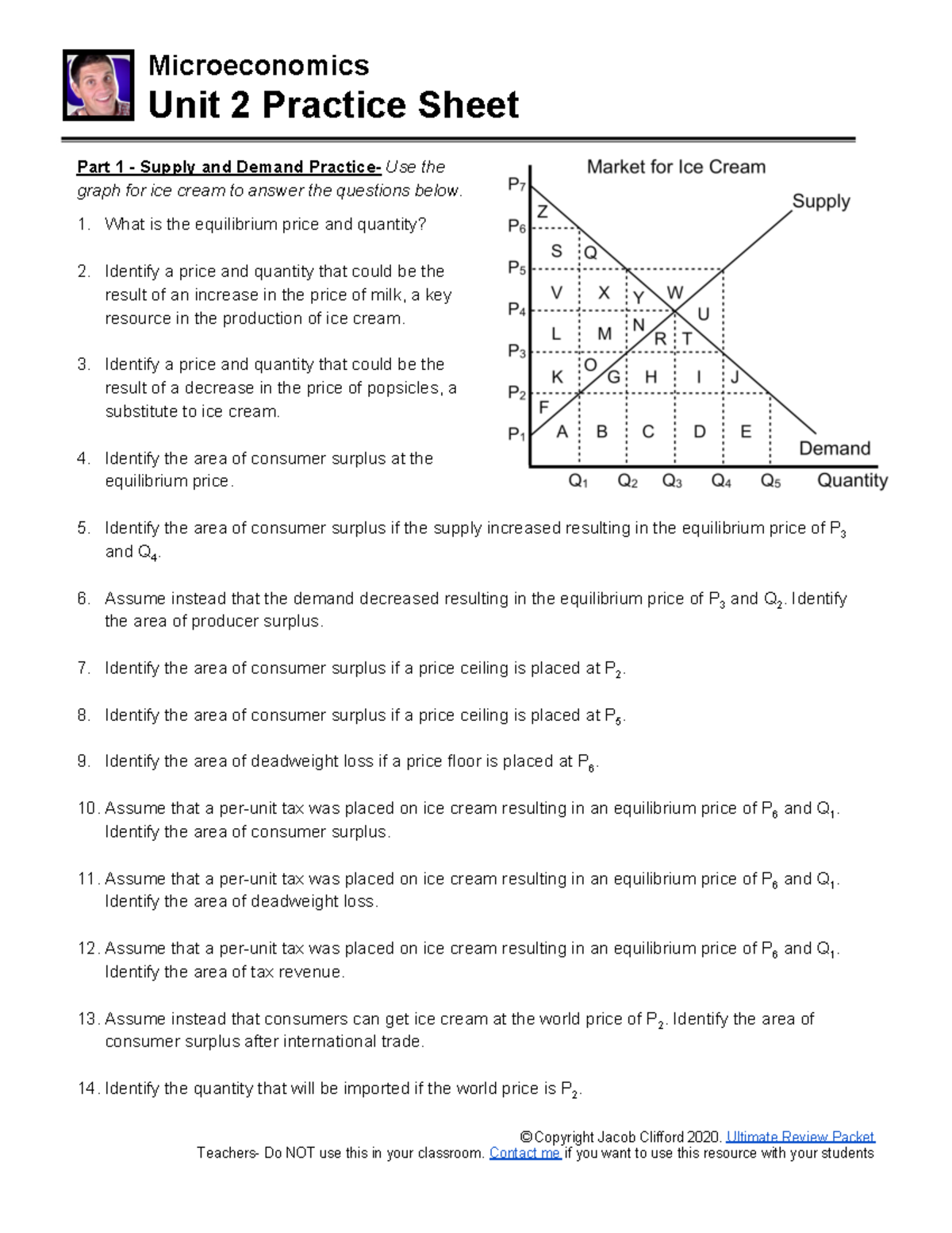 Unit 2 Practice Sheet Blank - Microeconomics Unit 2 Practice Sheet Part ...