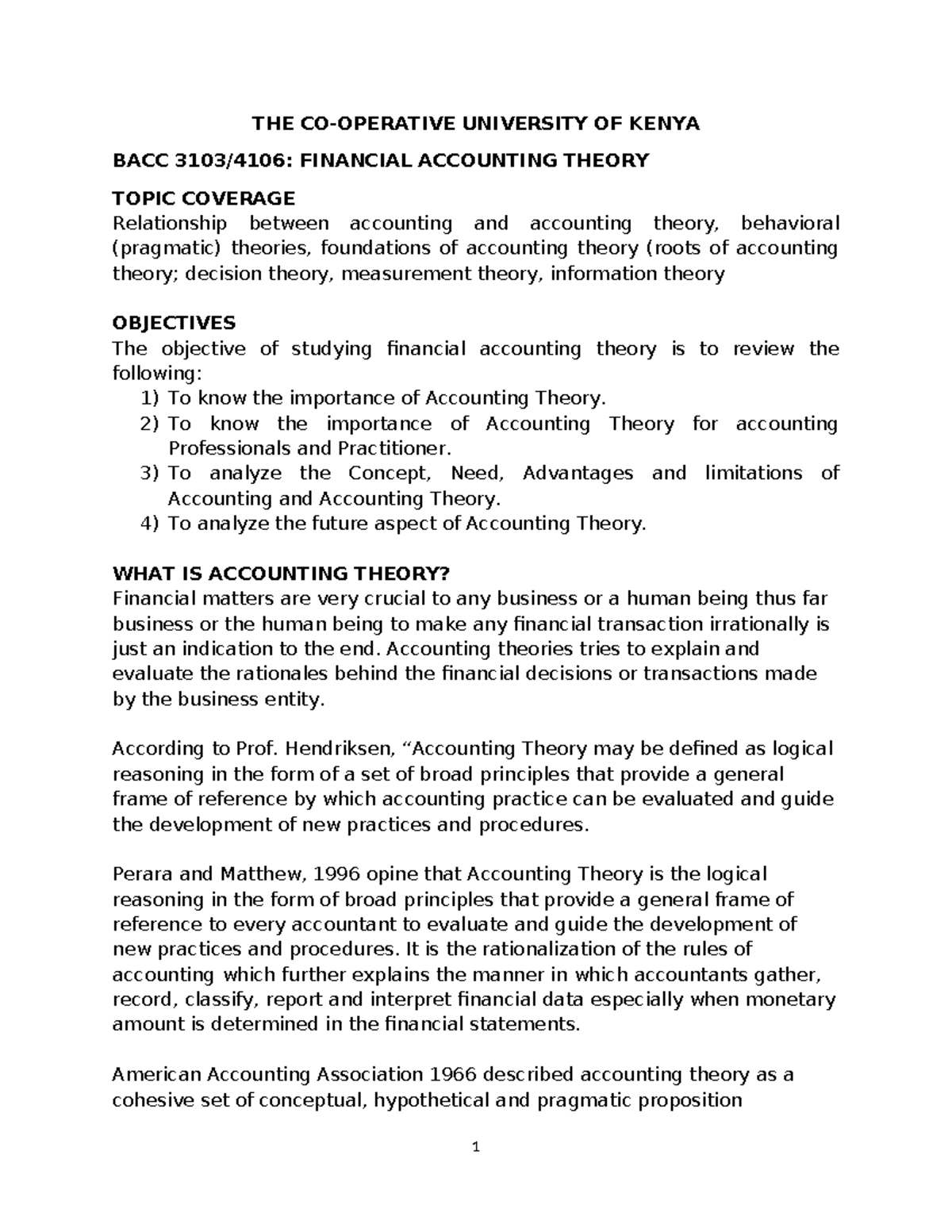 2. Accounting Theory Notes - April 2021 - THE CO-OPERATIVE UNIVERSITY ...