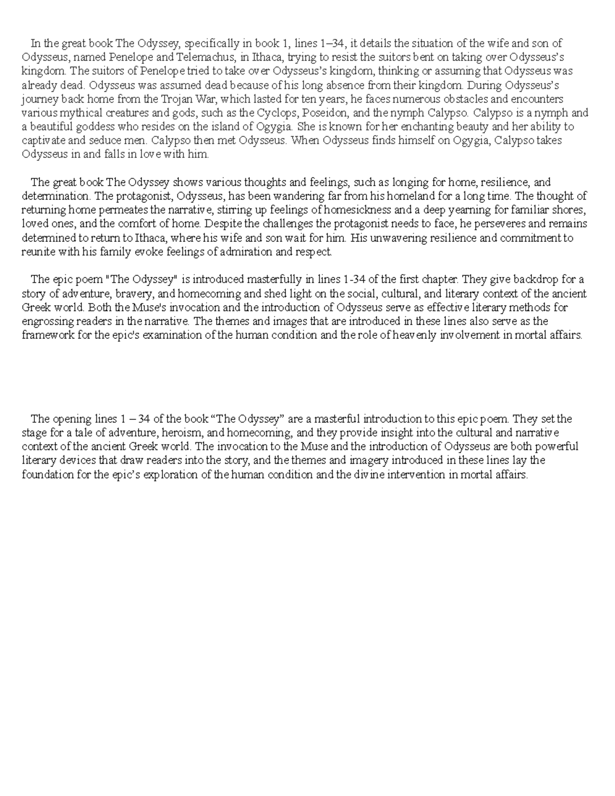 In the great book The Odyssey - The suitors of Penelope tried to take ...