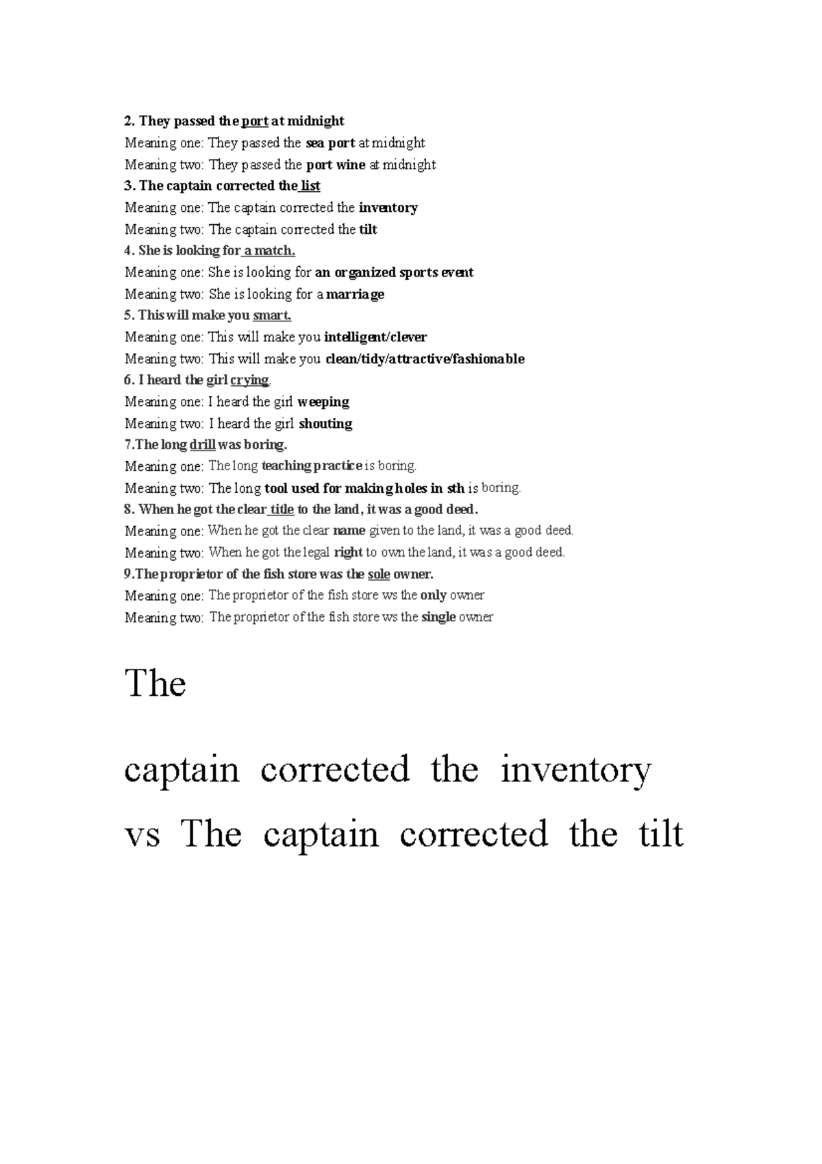 Sematics - Xccccccc - 2. They passed the port at midnight Meaning one ...