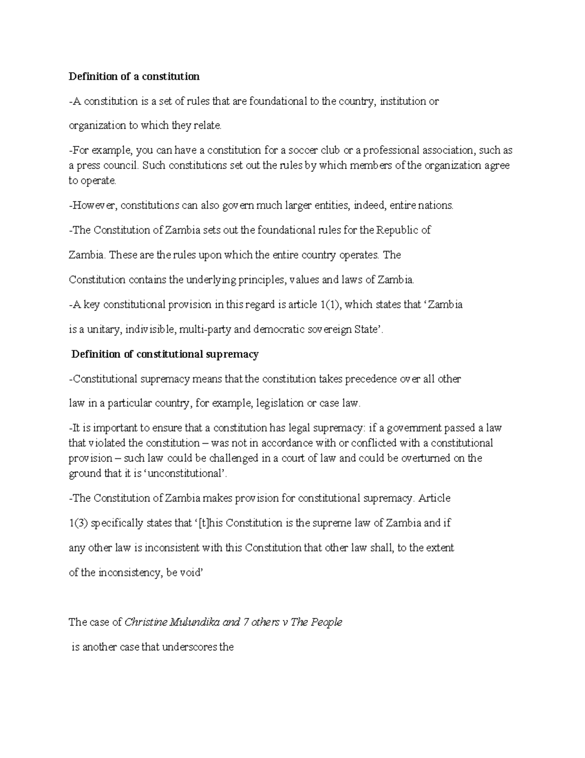 Definition of a constitution edited - Definition of a constitution -A ...