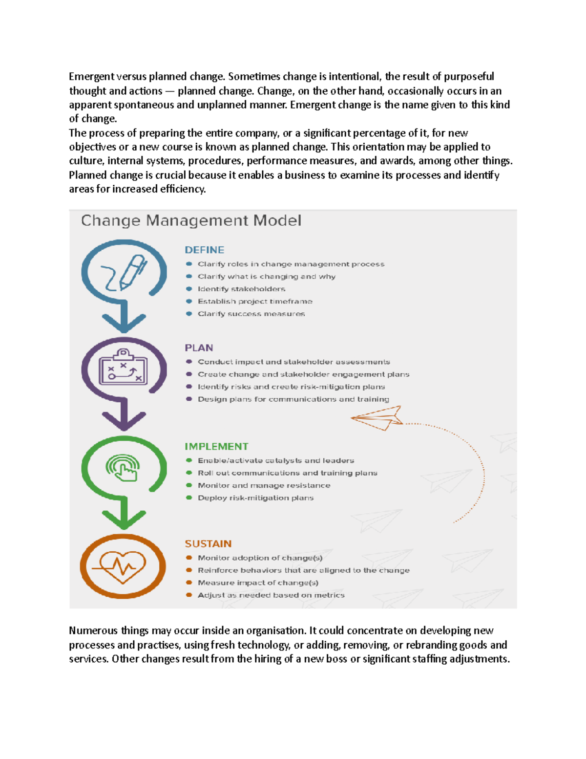 MS Q03 - Question 03 - Emergent versus planned change. Sometimes change ...