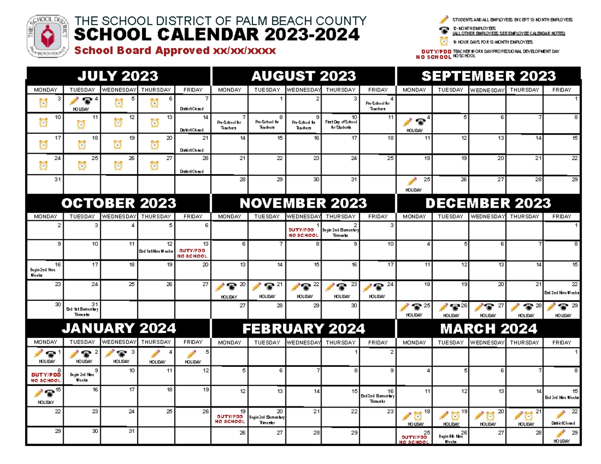 2023-24 School Calendar Final - Pre-School forTeachers Pre-School ...