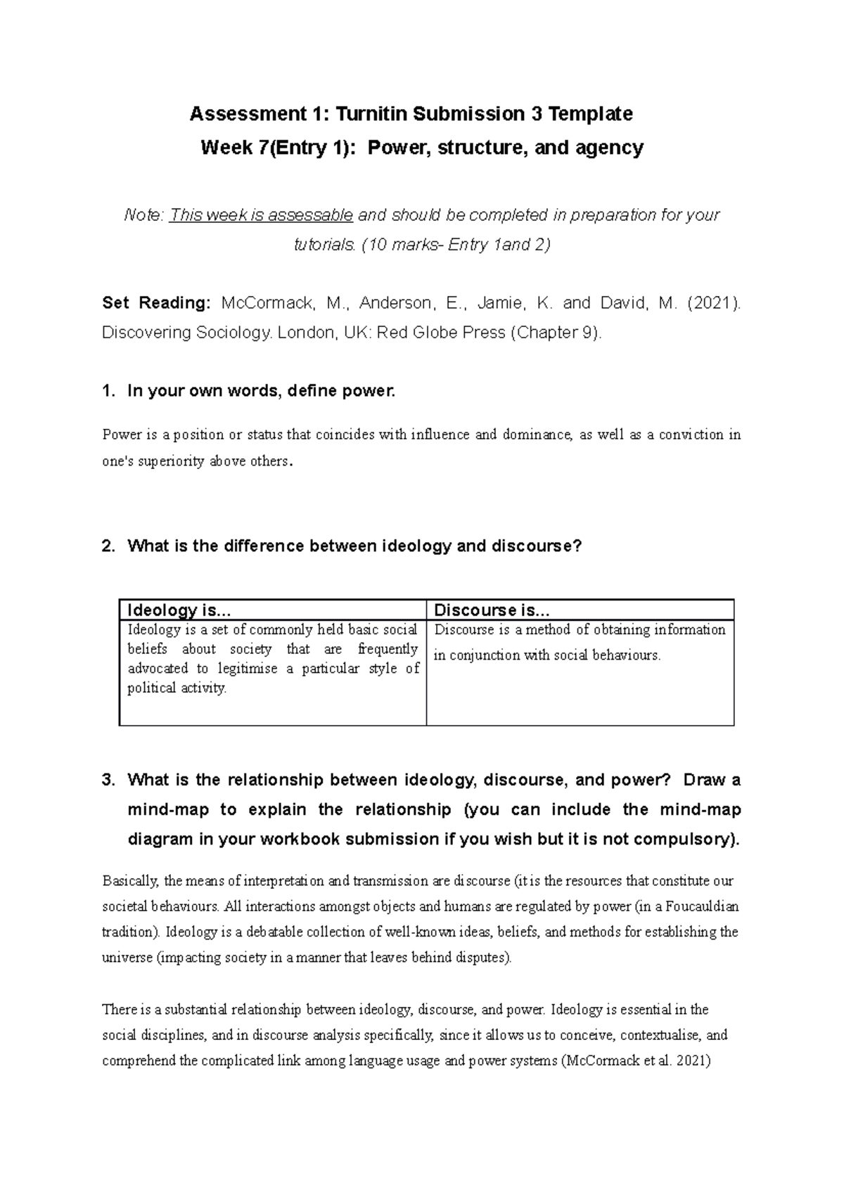 Assessment 1 Turnitin Submission 3 template - Assessment 1: Turnitin ...
