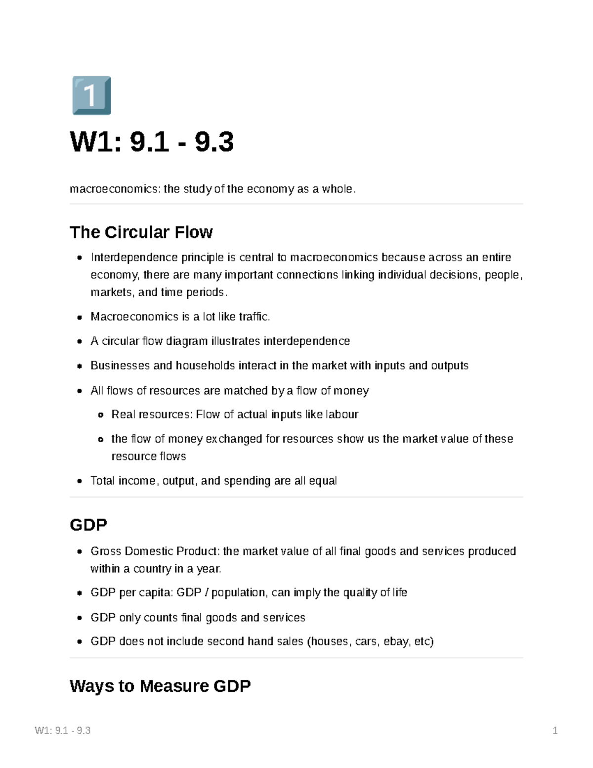 ECO102 Week 1 - W1: 9 - 9 1 ° W1: 9 - 9. macroeconomics: the study of ...