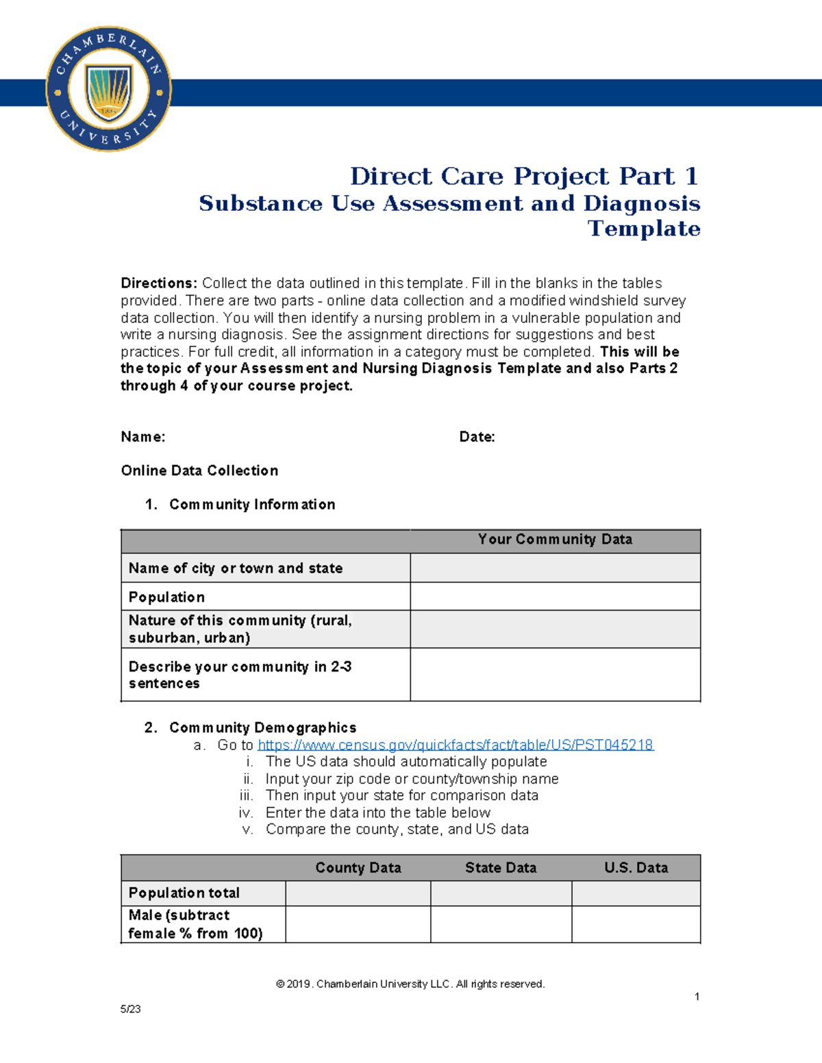 W2 Part 1 Substance Use Assessment and Diagnosis Template 5 23 - Direct ...