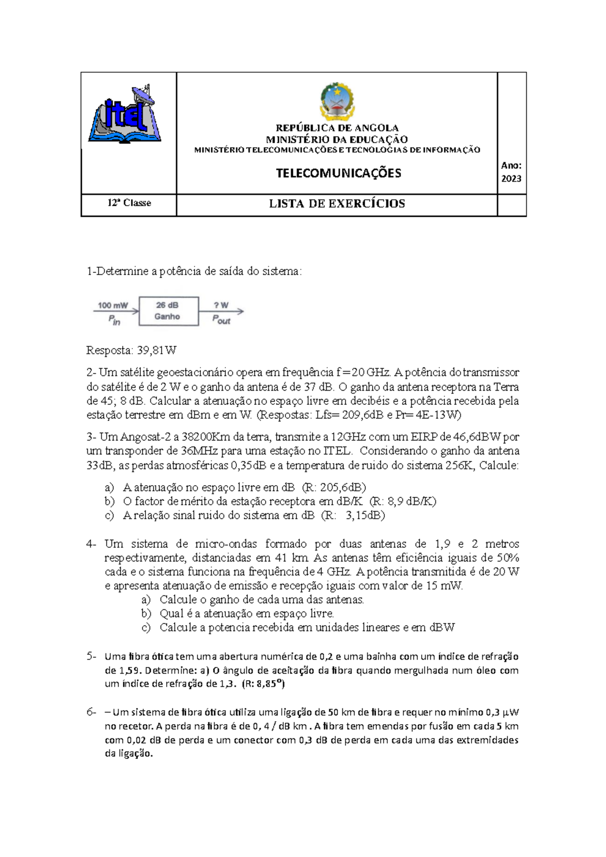 Exercicios - Copia - Américo André, turma EMB3, PERIODO DIURNO ...