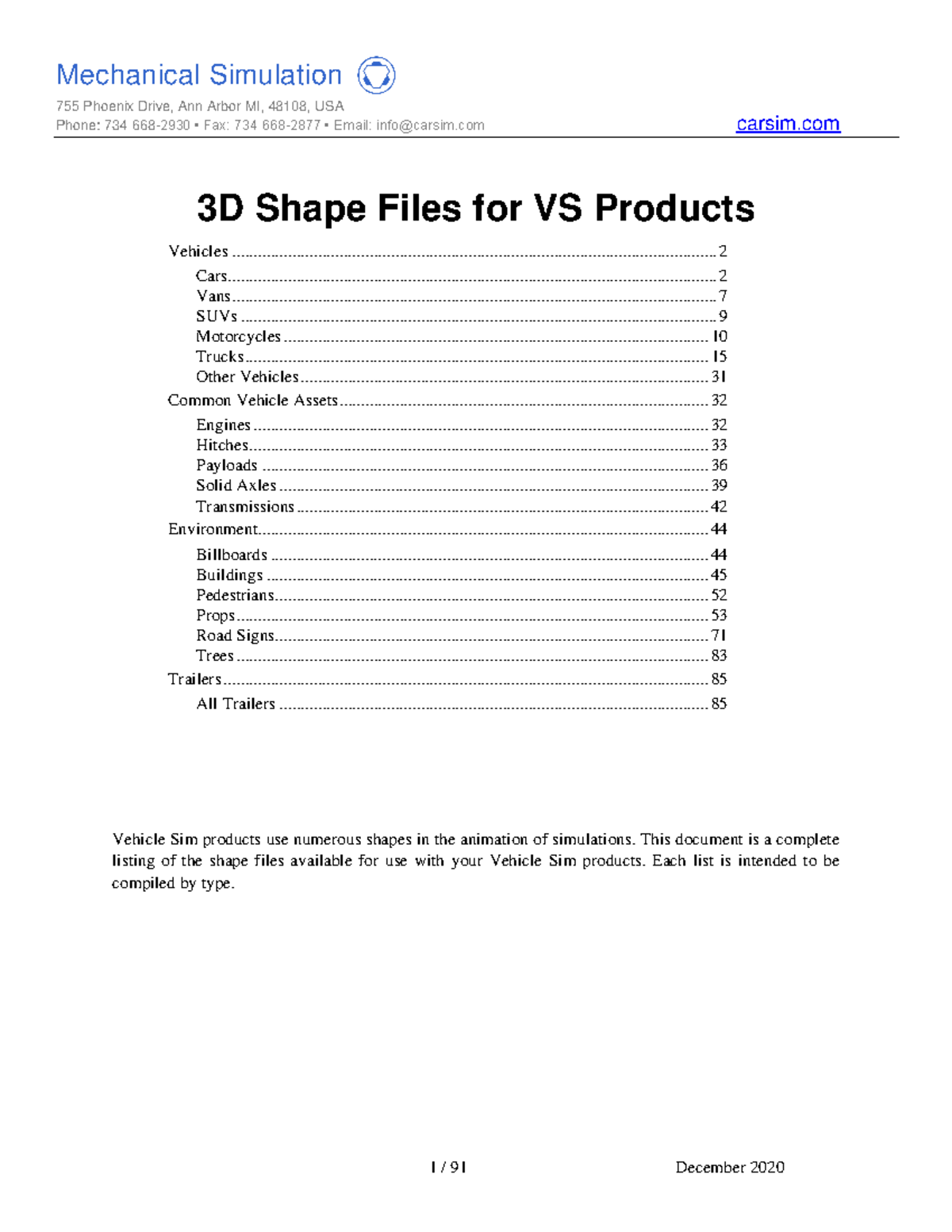 3D Shape Files For VS Products - Mechanical Simulation 755 Phoenix ...