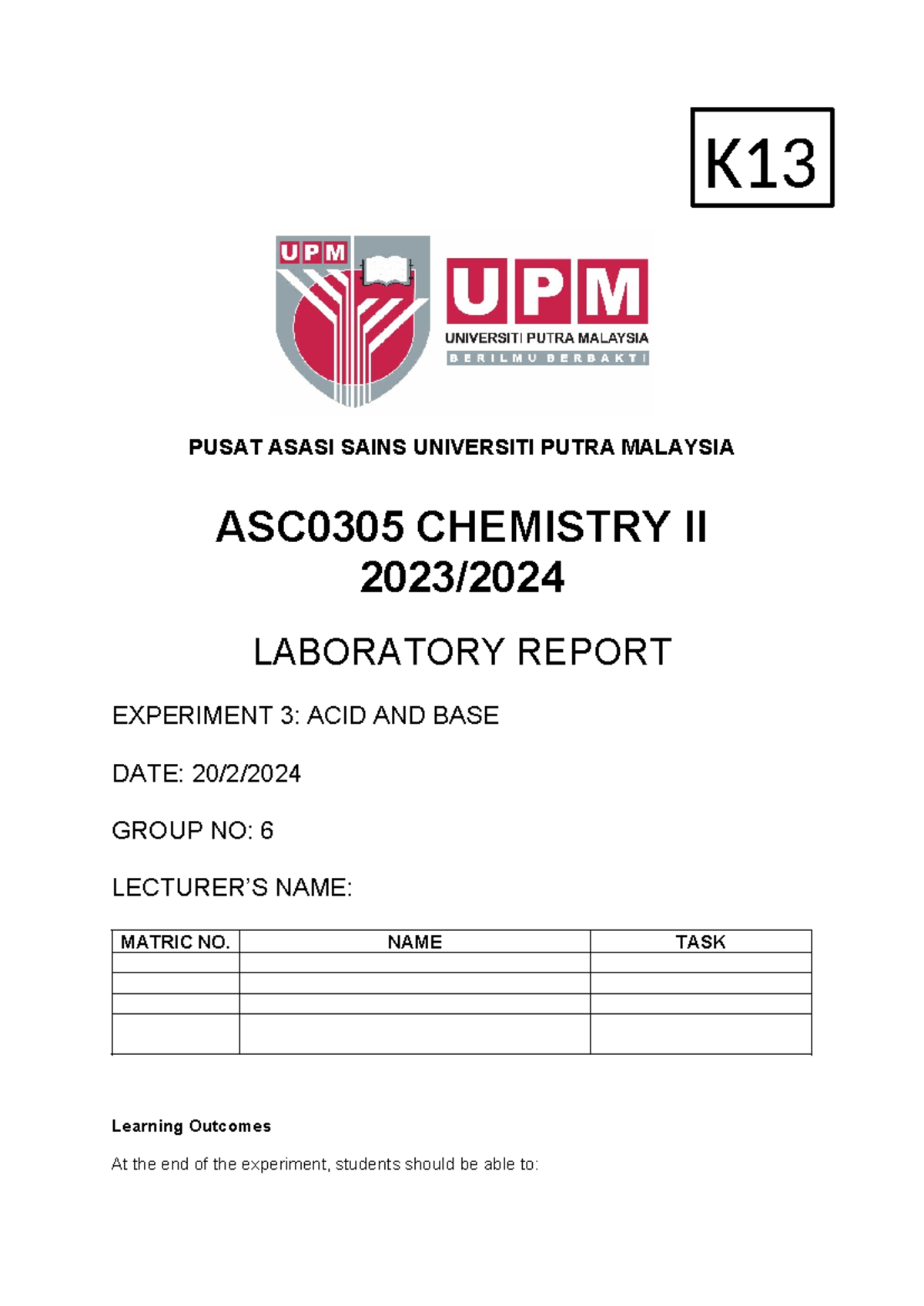 ACID AND BASE EXP - PUSAT ASASI SAINS UNIVERSITI PUTRA MALAYSIA ASC0305 ...