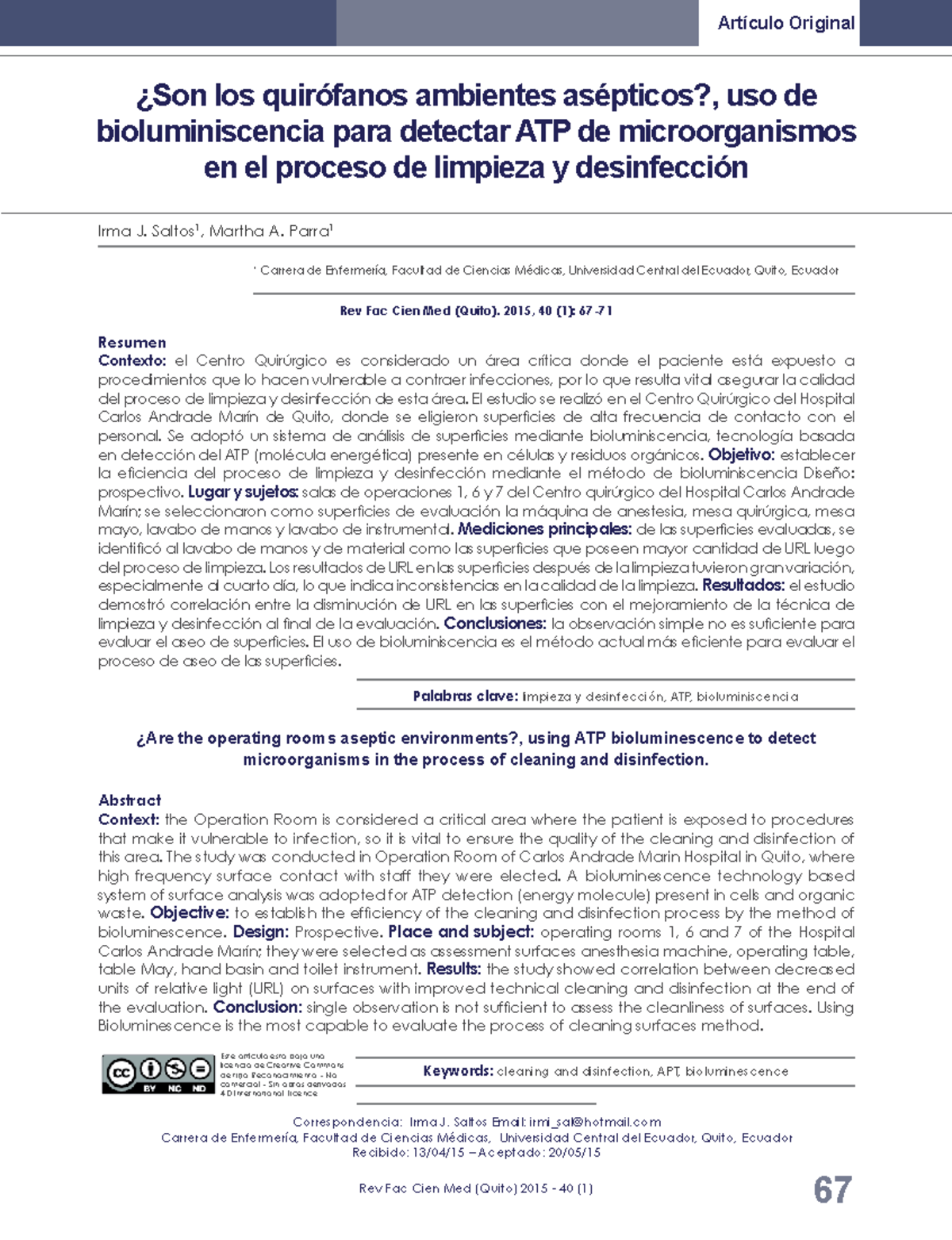 Wgtandazo,+son - nada - Rev Fac Cien Med (Quito) 2015 - 40 (1) ¿Son los ...