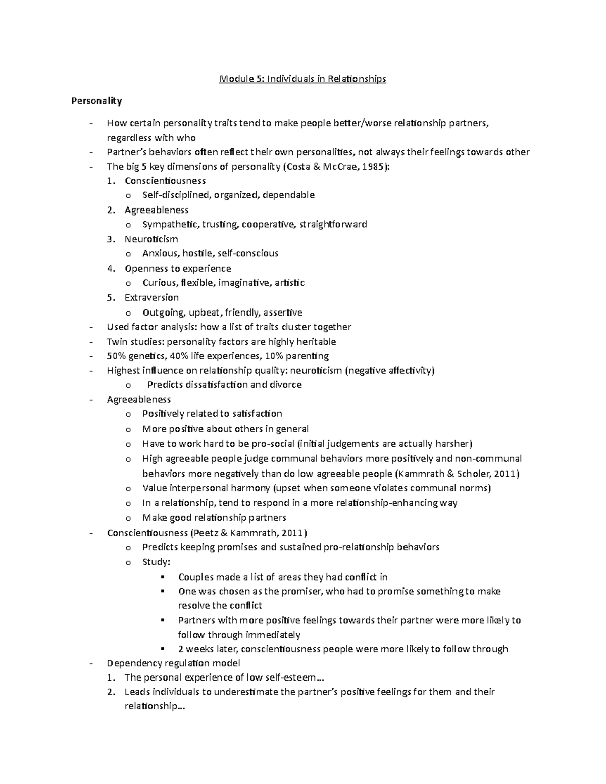 Module 5 - Lecture notes 5 - Module 5: Individuals in Relationships ...