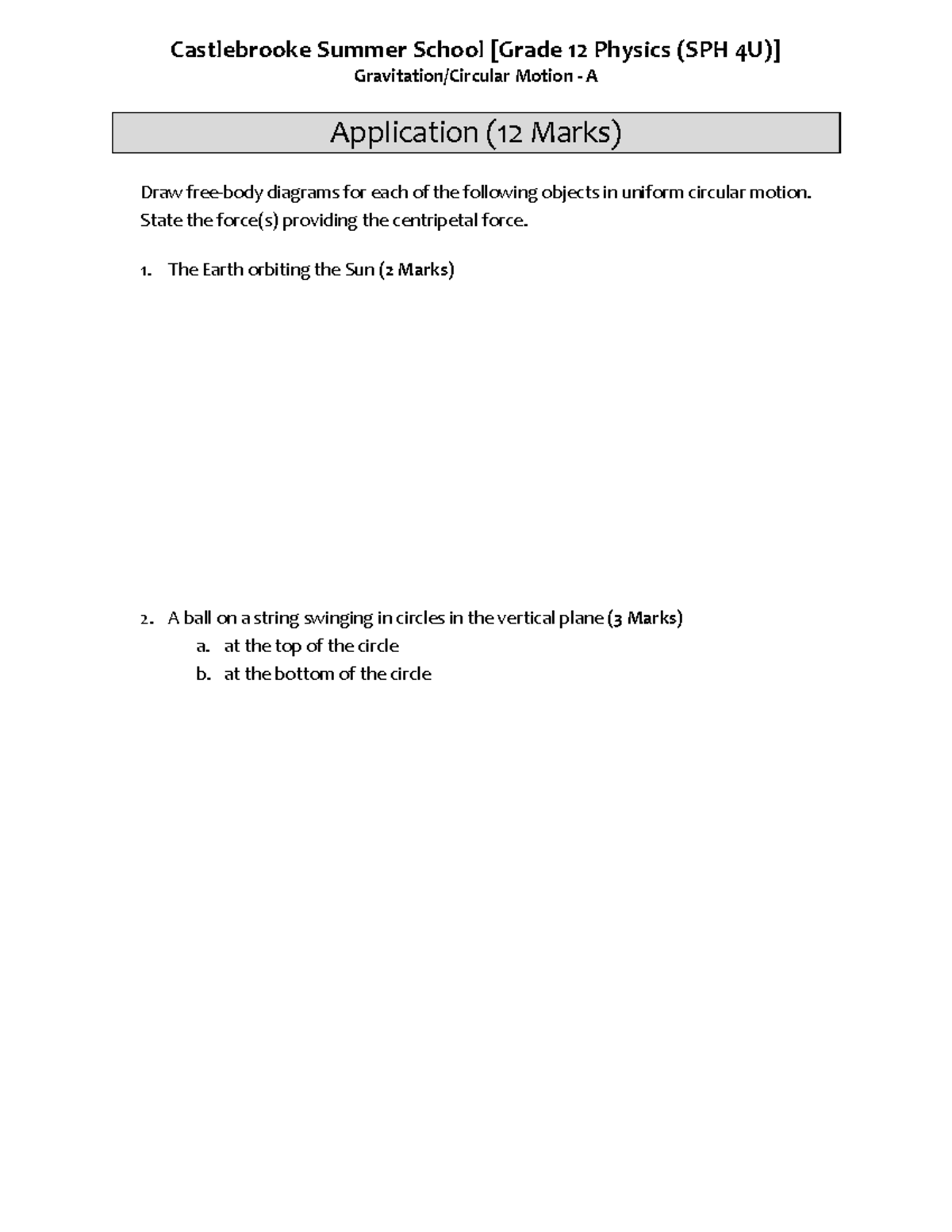 Circular Motion - A SPh4u - Castlebrooke Summer School [Grade 12 ...