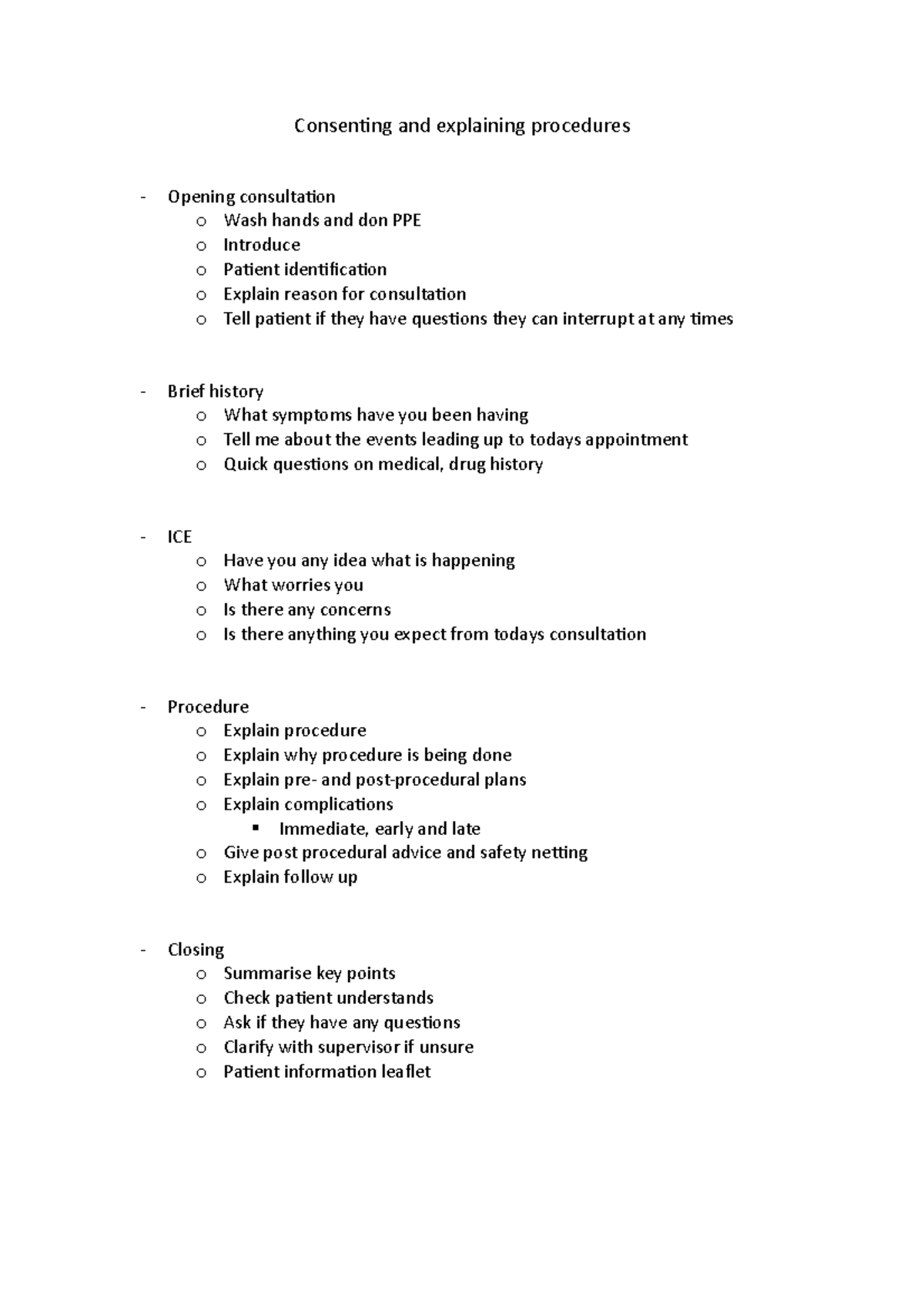 Consenting and explaining procedures OGD and colonoscopy - OSCE prep ...