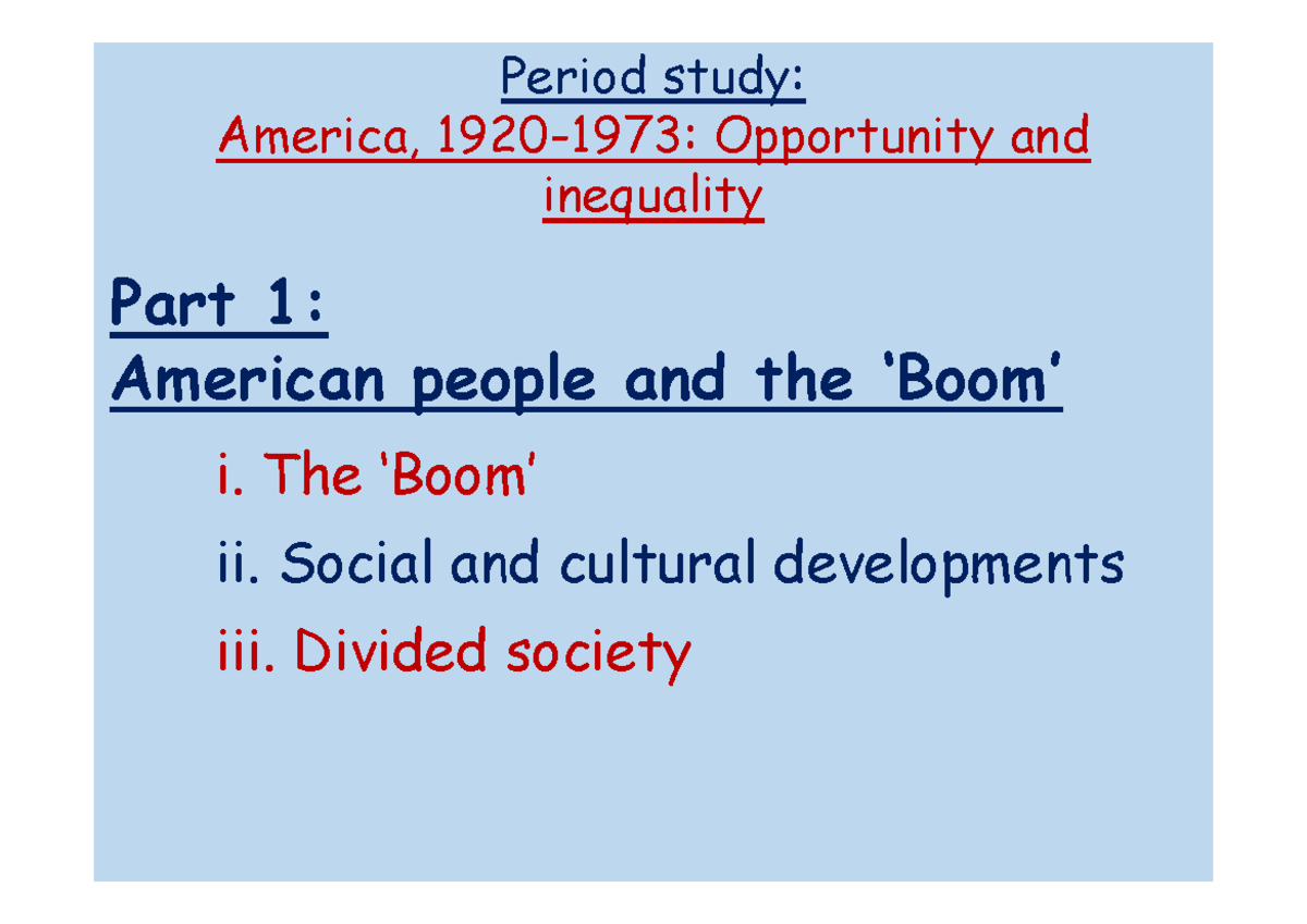 4. How did the stock market contribute to America’s boom - Period study ...