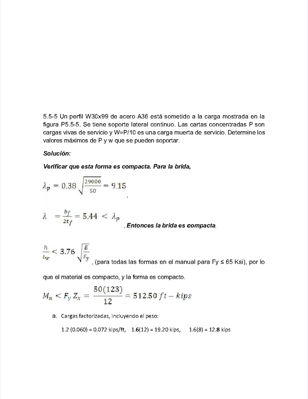Pdf-ejercicios-para-examen-final-pdf compress - 5-5 Un perfil W30x99 de ...
