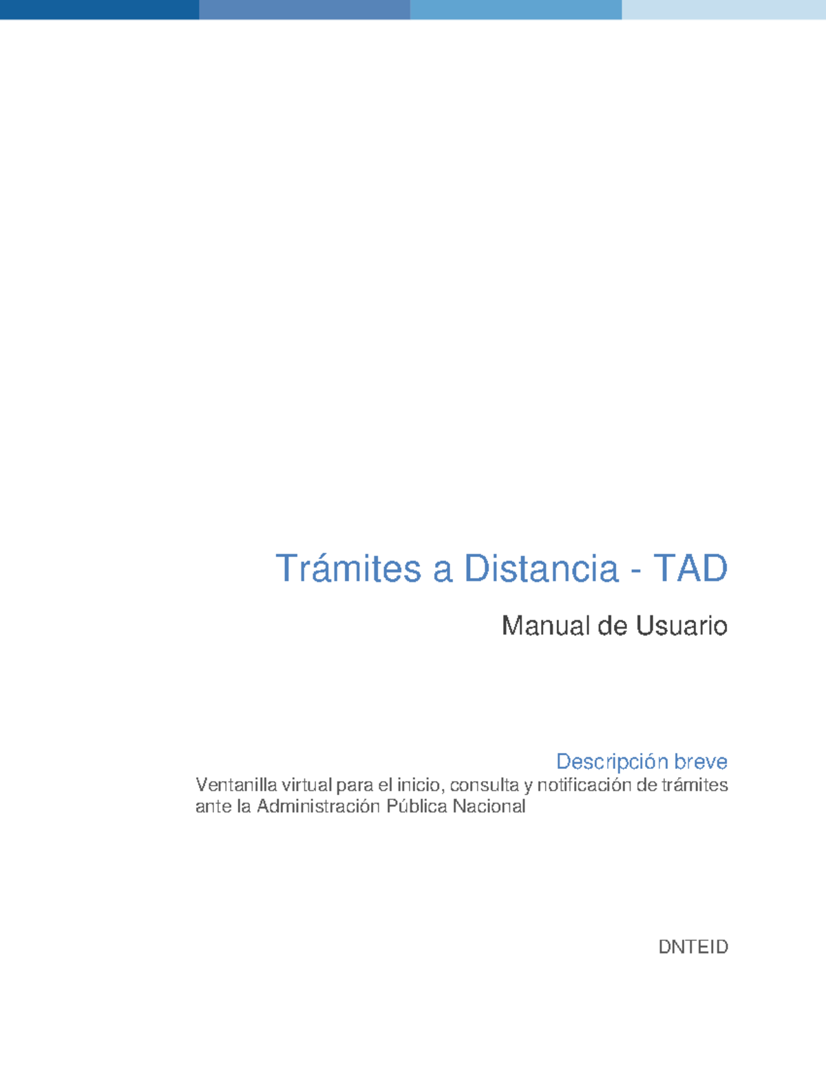 Trámites a Distancia - TAD - manual de usuario - Trámites a Distancia ...