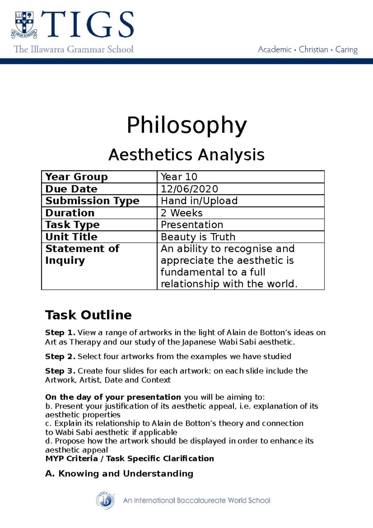 202005 20 Atnotif Philosophy Aesthetics Analysis - PHIL2110 - ANU - Studocu