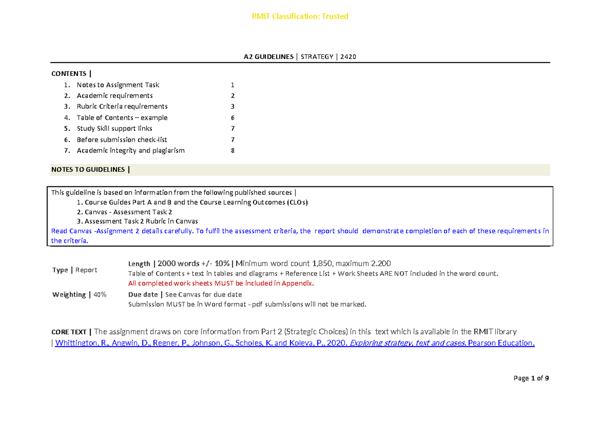 A2 Guidelines - strategy brief - A2 GUIDELINES | STRATEGY | 2420 ...