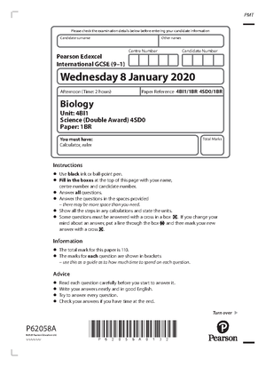 June 2022 QP - Paper 2 (H) Edexcel Physics GCSE - Centre Number ...