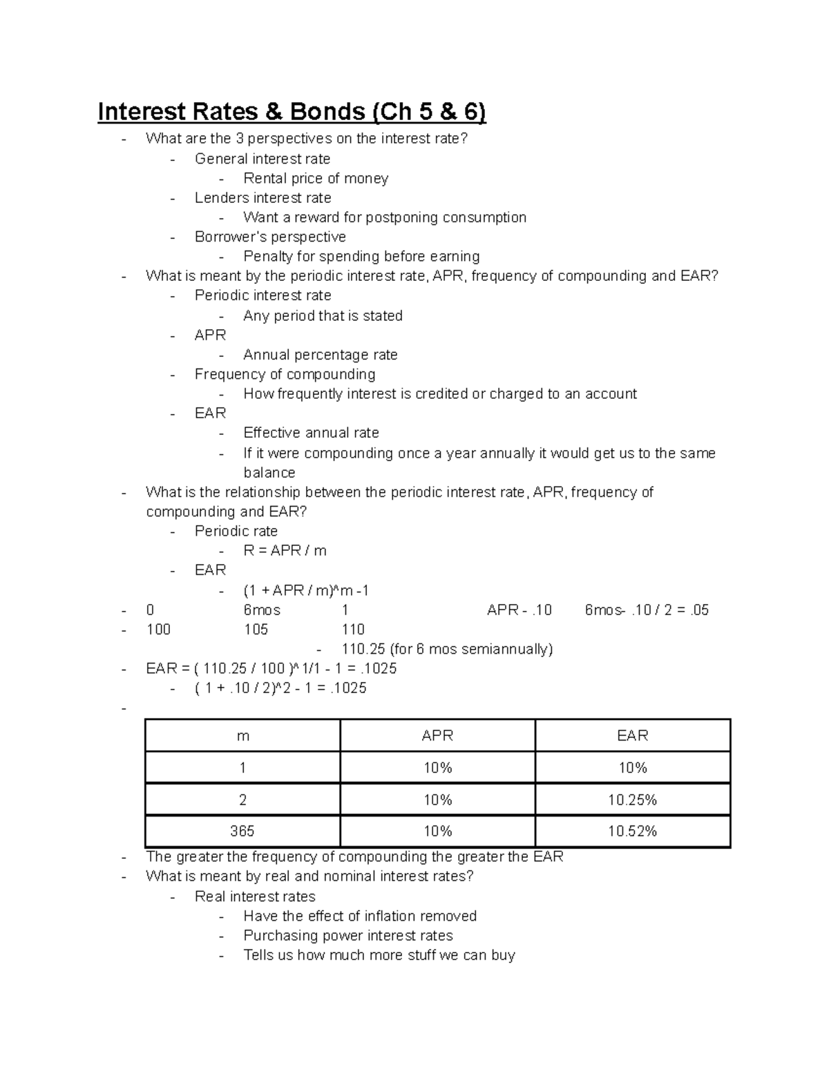 Interest Rates Bonds (Ch 5 6) - Interest Rates & Bonds (Ch 5 & 6) What ...