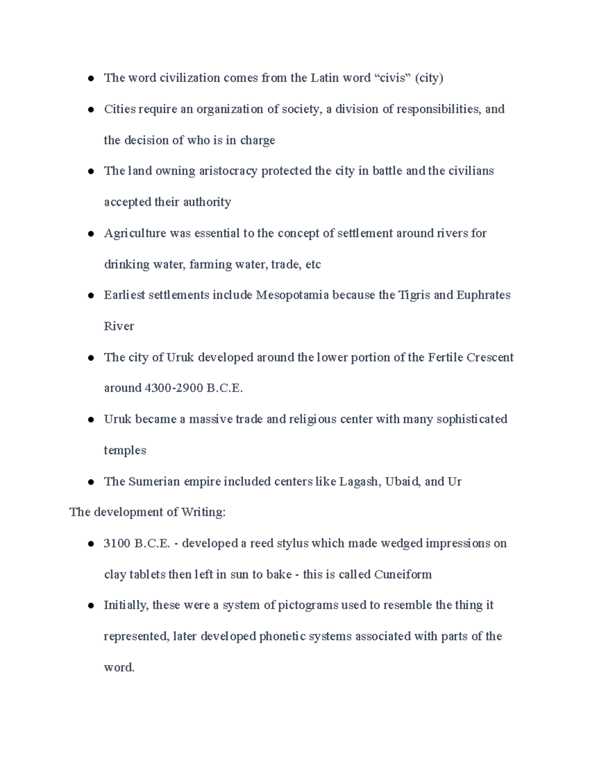 Civilization and Writing - The word civilization comes from the Latin ...