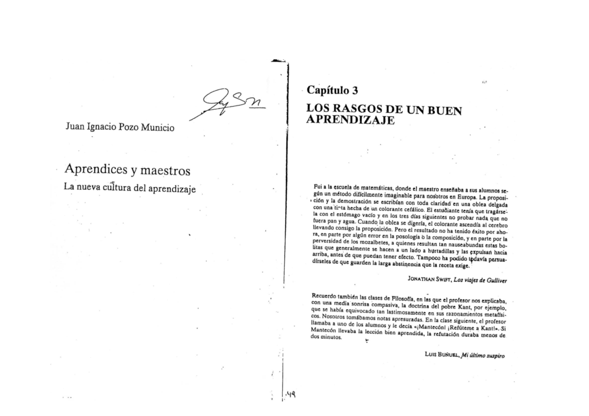 Los rasgos de un buen aprendizaje-Pozo - Capítulo 3 LOS RASGOS DE UN BUEN APRENDIZAJE Juan ...