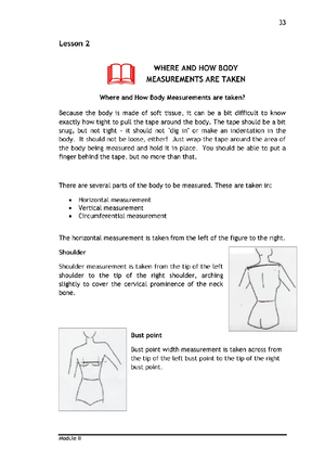 TAFT123 M2-L3 - Pattern and Construction of Undergarments - Studocu