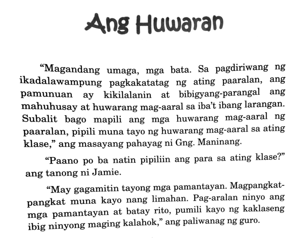 Ang Huwaran - None - Art appreciation - Xavier - Studocu