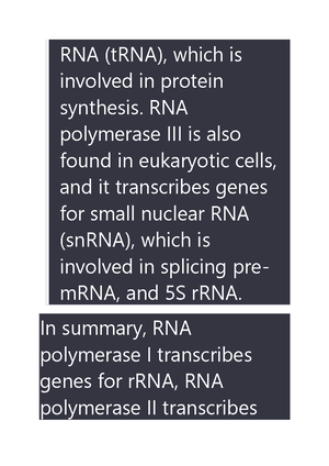 Types of RNA polymerase with examples - Types of RNA polymerase with ...