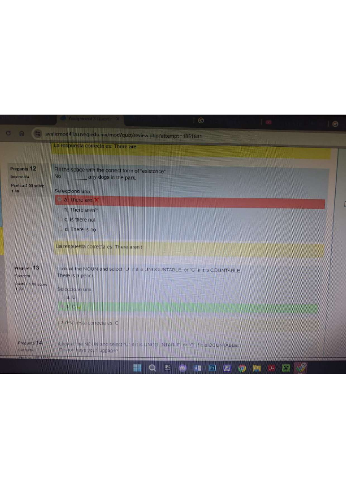 Assignment 3 Questionnaire U2 - 3 Questic x La respuesta correcta es: There are Pregunta 12 Fill ...