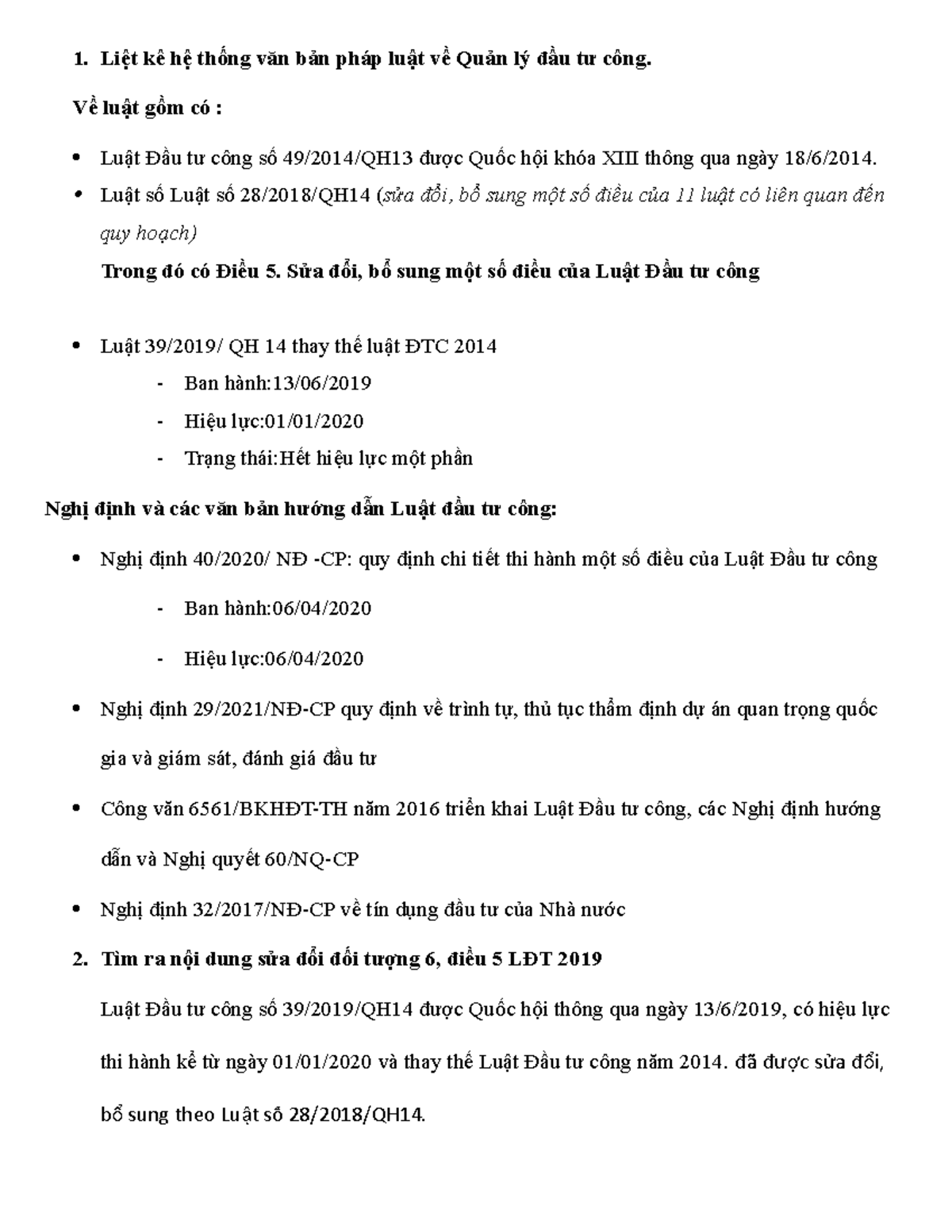 VBPL Đầu tư công - 123 - 1. Liệt kê hệ thống văn bản pháp luật về Quản ...