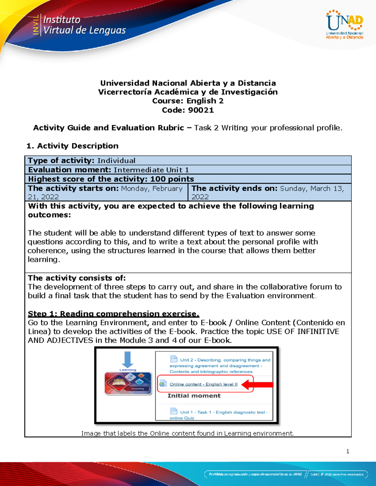 Activity Guide and Evaluation Rubric - Unit 1 - Task 2 - Writing your ...