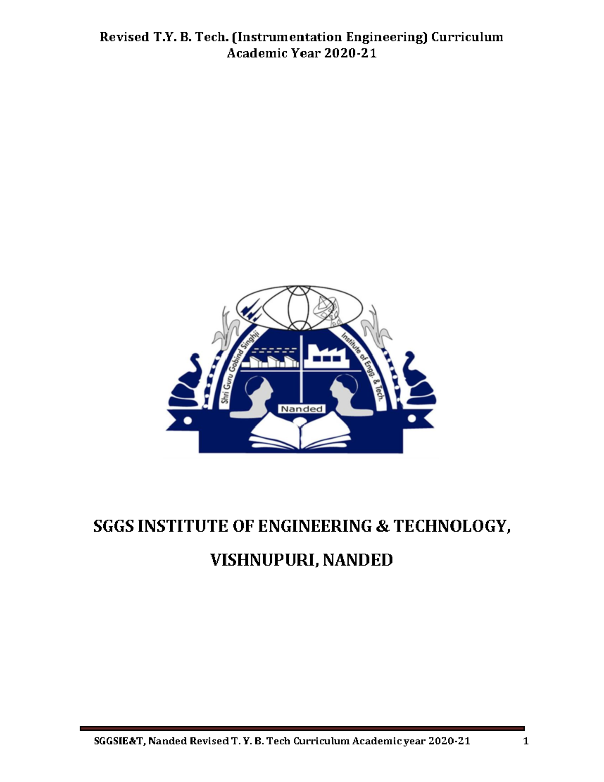 Revised T-Y- B-Tech Instrumentation Syllabus 2020-21 - Revised T. B. Tech. (Instrumentation ...