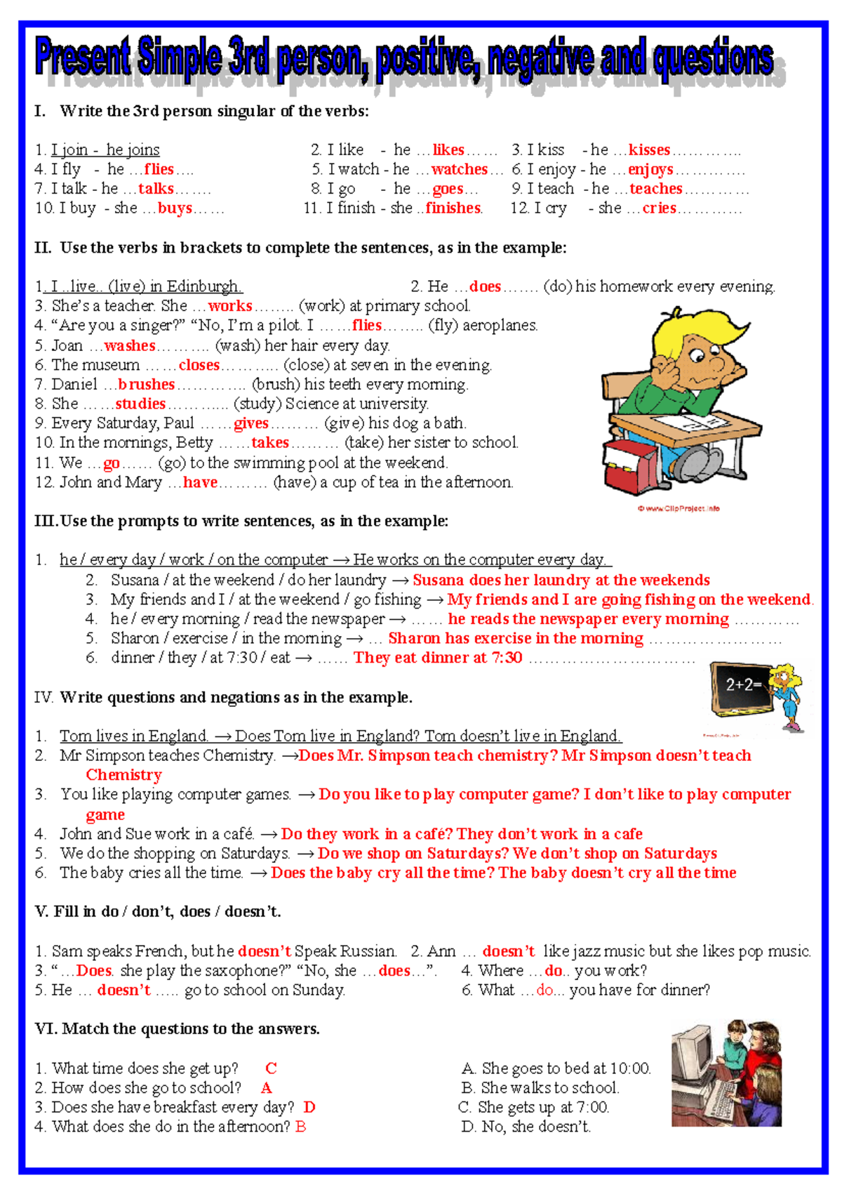 Simple Present Practice 4 Carolina Garcia Ingles Uss Studocu