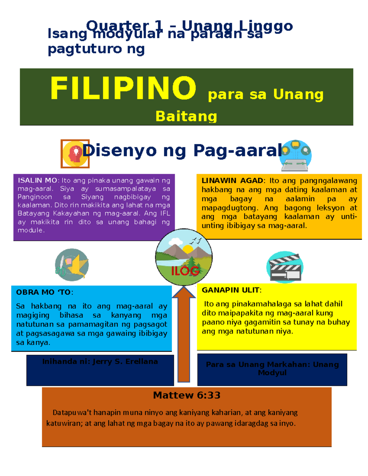 Filipino 1 Module 1 Revised - Isang modyular na paraan sa pagtuturo ng ...