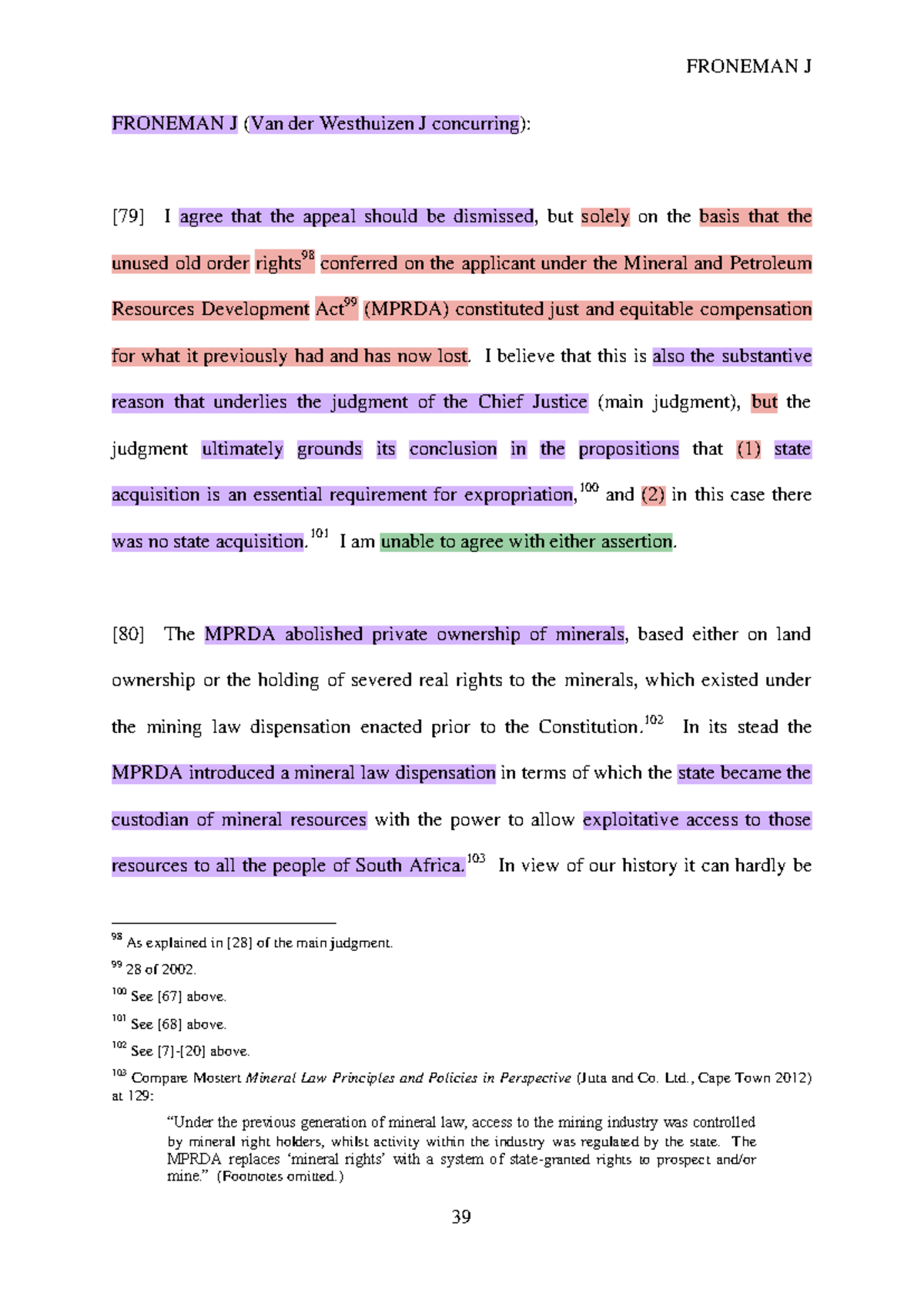 Agri SA 2013-38-55 - Agri SA Froneman judgment - FRONEMAN J (Van der ...
