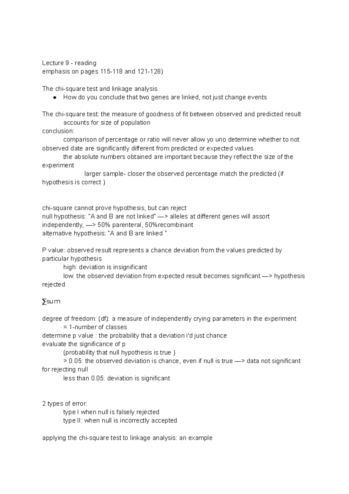 HMB265 Reading Notes Lecture 9 - reading - Lecture 9 - reading emphasis ...