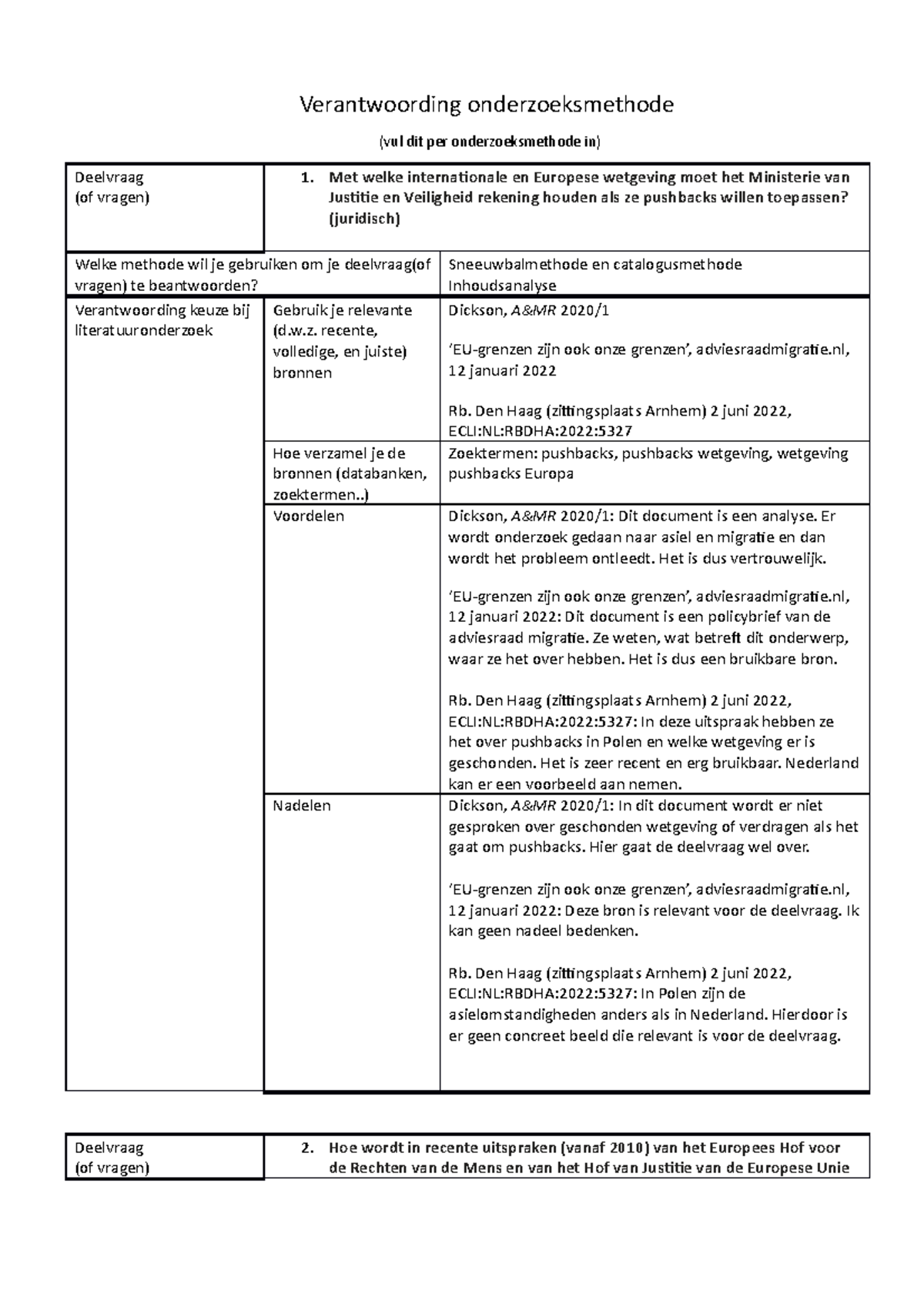 Verantwoording onderzoeksmethode - w. recente, volledige, en juiste ...
