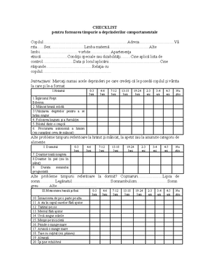 Anamneza completata Exemplu - ANAMNEZA I. DATE DE IDENTIFICARE – Nume ...