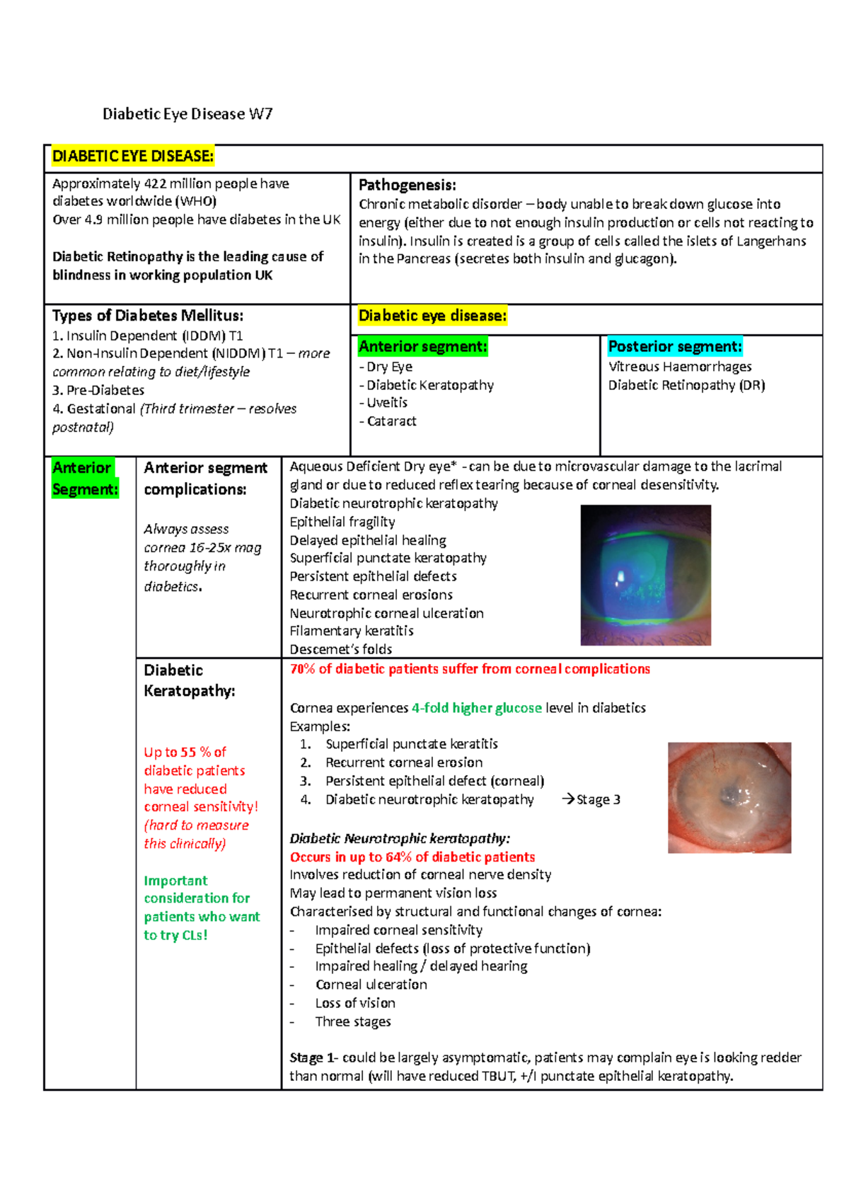 SCOT Diabetic Eye Disease W7 - MHB522386 - Caledonian - Studocu