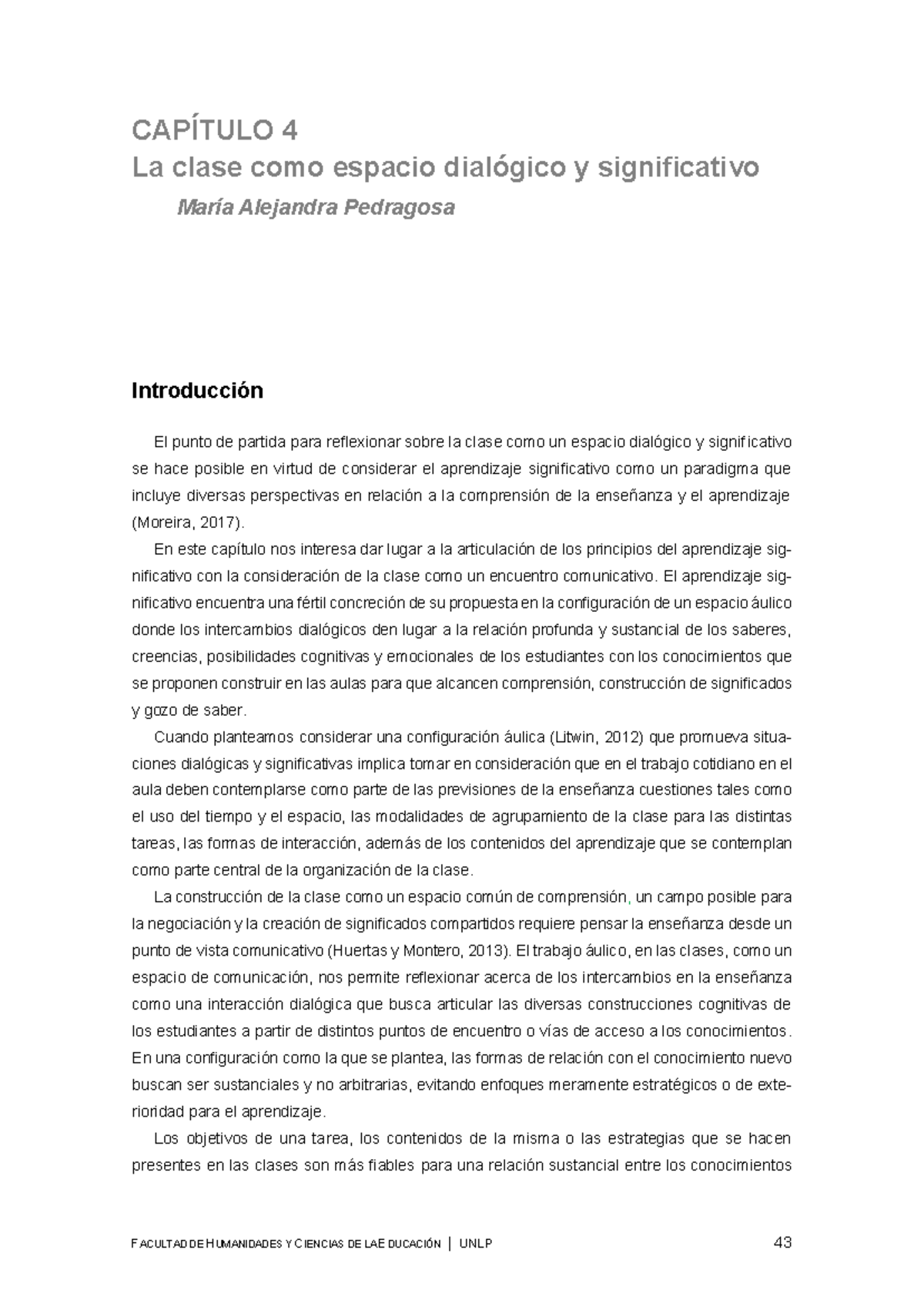 Capítulo 4 la clase como espacio de diálogo y significados compartidos ...