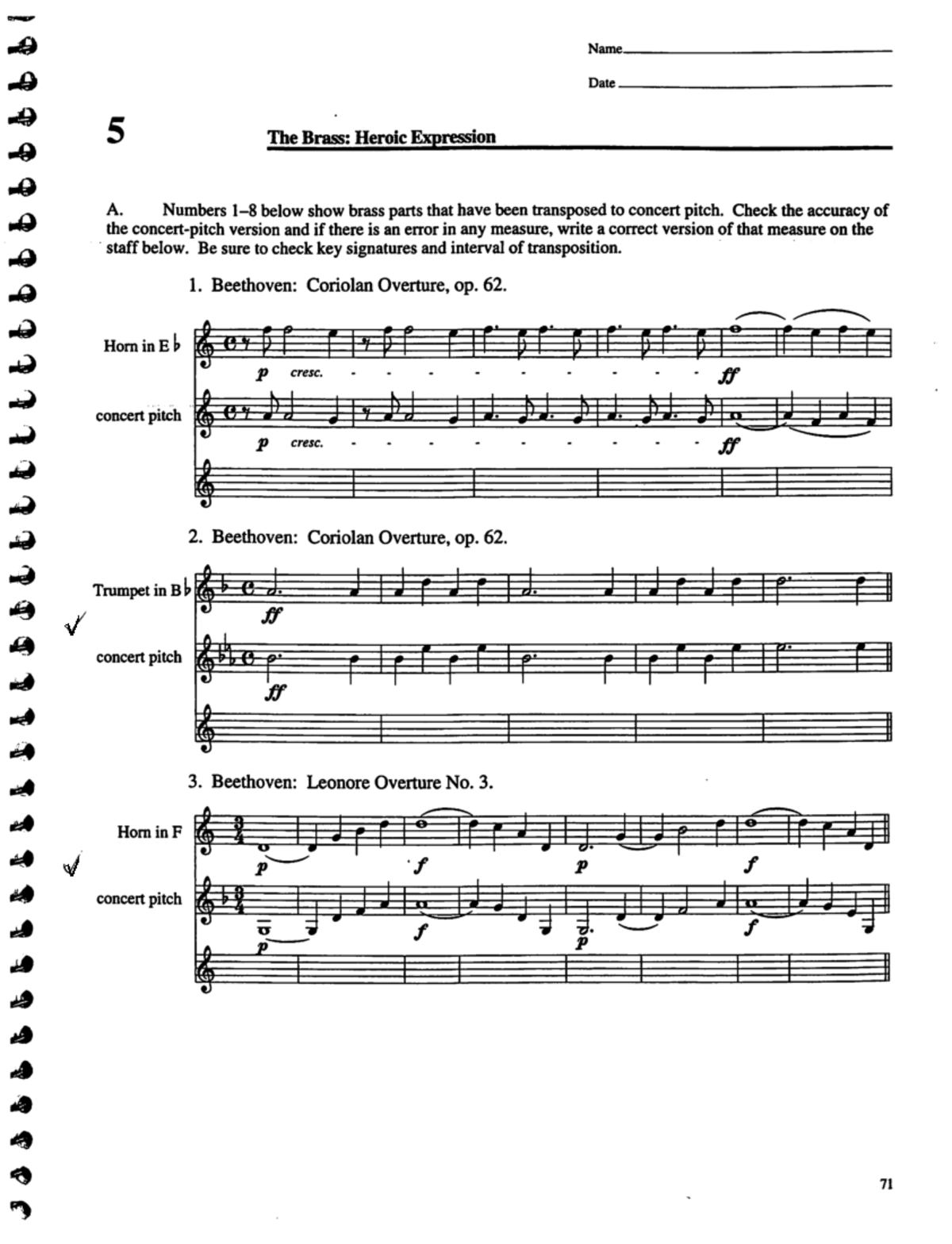 Arranging wb Ch 5 Brass - Homework - MUTH.3350 - Studocu