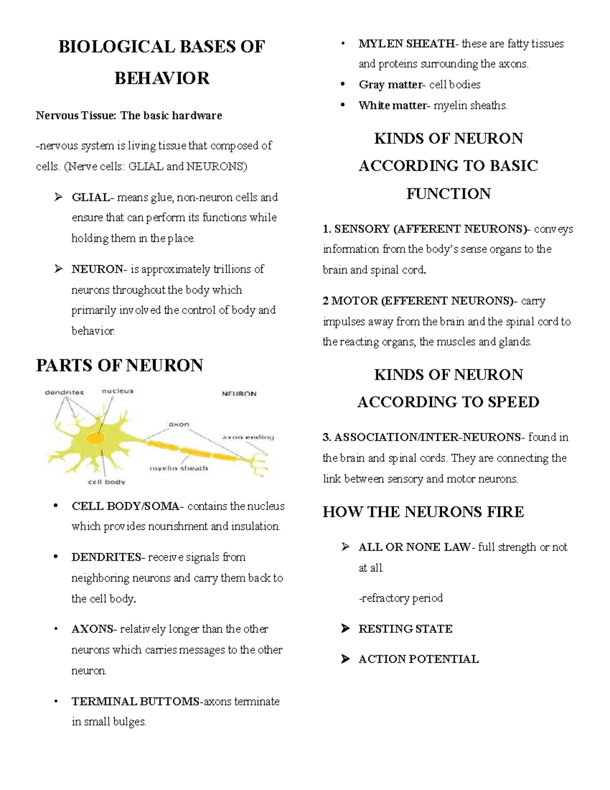 Biological Bases of Behavior and Human Development - BIOLOGICAL BASES ...