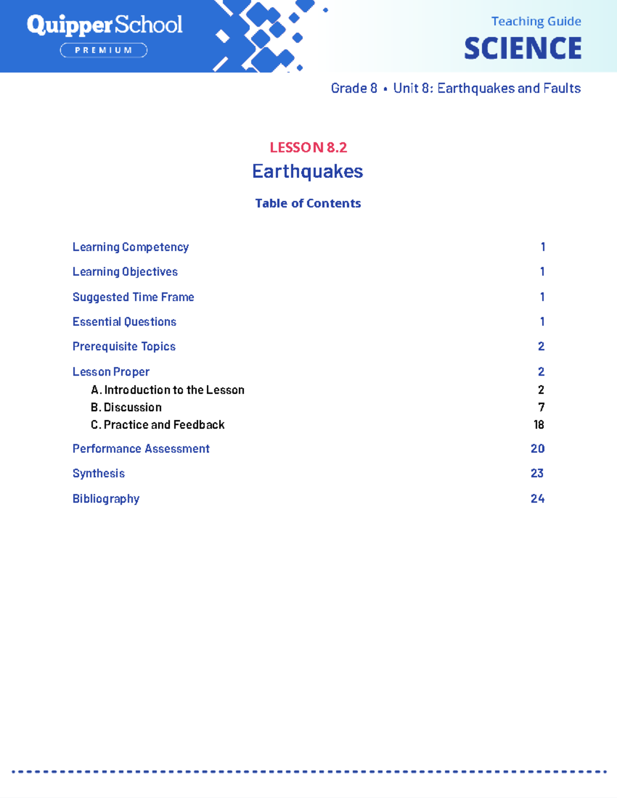 ME Sci 8 Q2 0802 TG - sdfasd - Earthquakes - LESSON 8. Learning ...